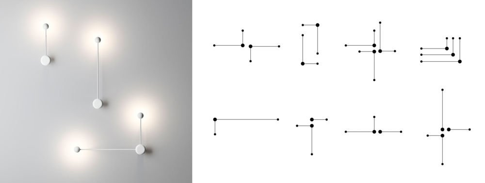 Lampa wewnętrzna, ścienna Vibia Pin 1694