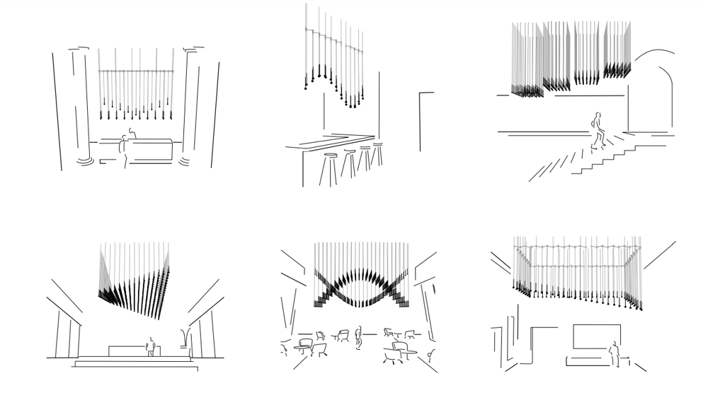 Lampa wewnętrzna, wisząca Vibia Algorithm 0835, 0840, 0845, 0850